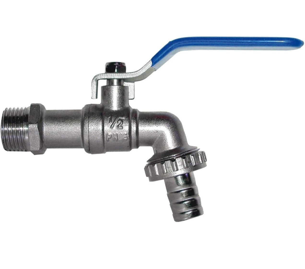 Robinet à bille de jardin 1/2", extérieur en laiton gris. | Offre ...