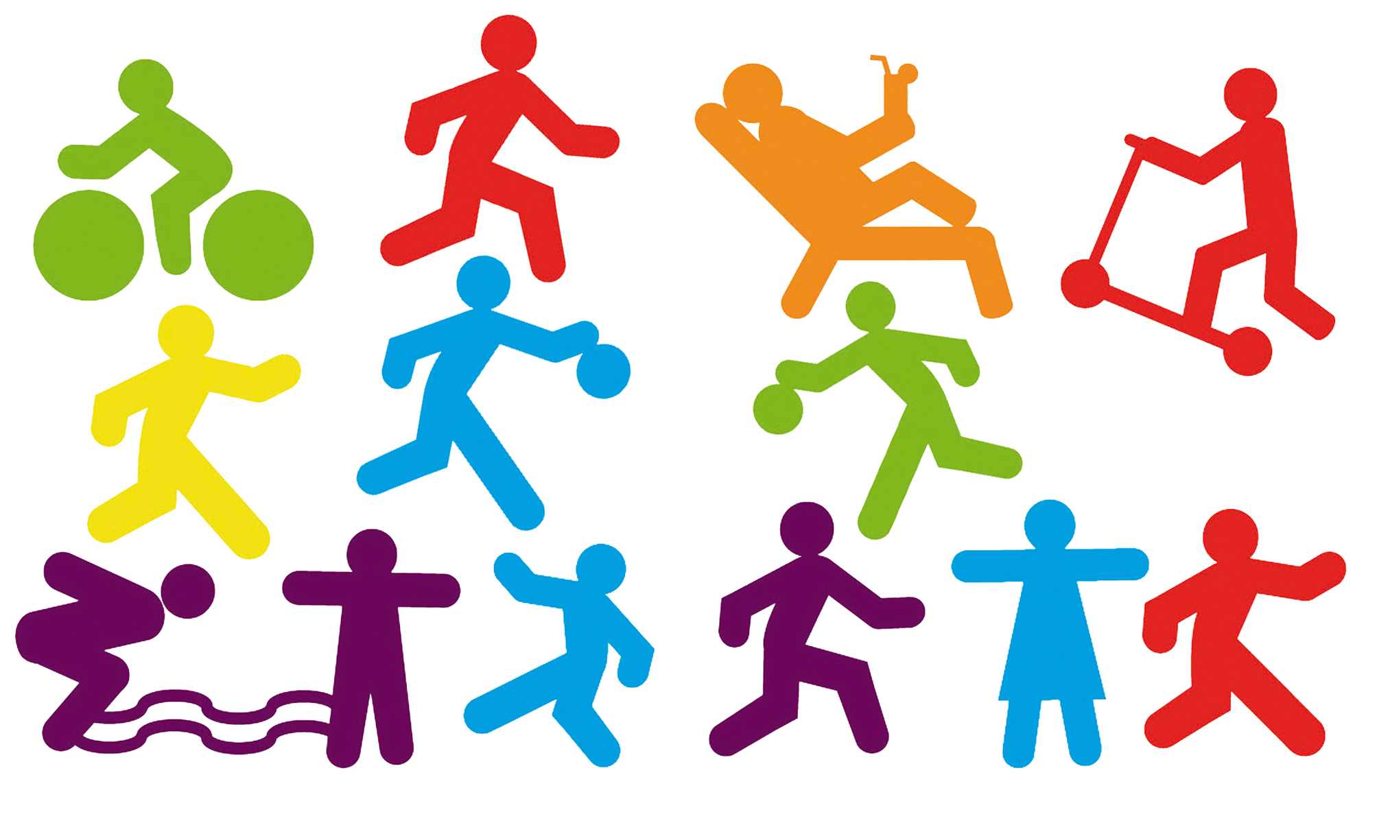 Sticker décoratif autocollant, pictogrammes sport à coller, x2, 10,5 cm ...