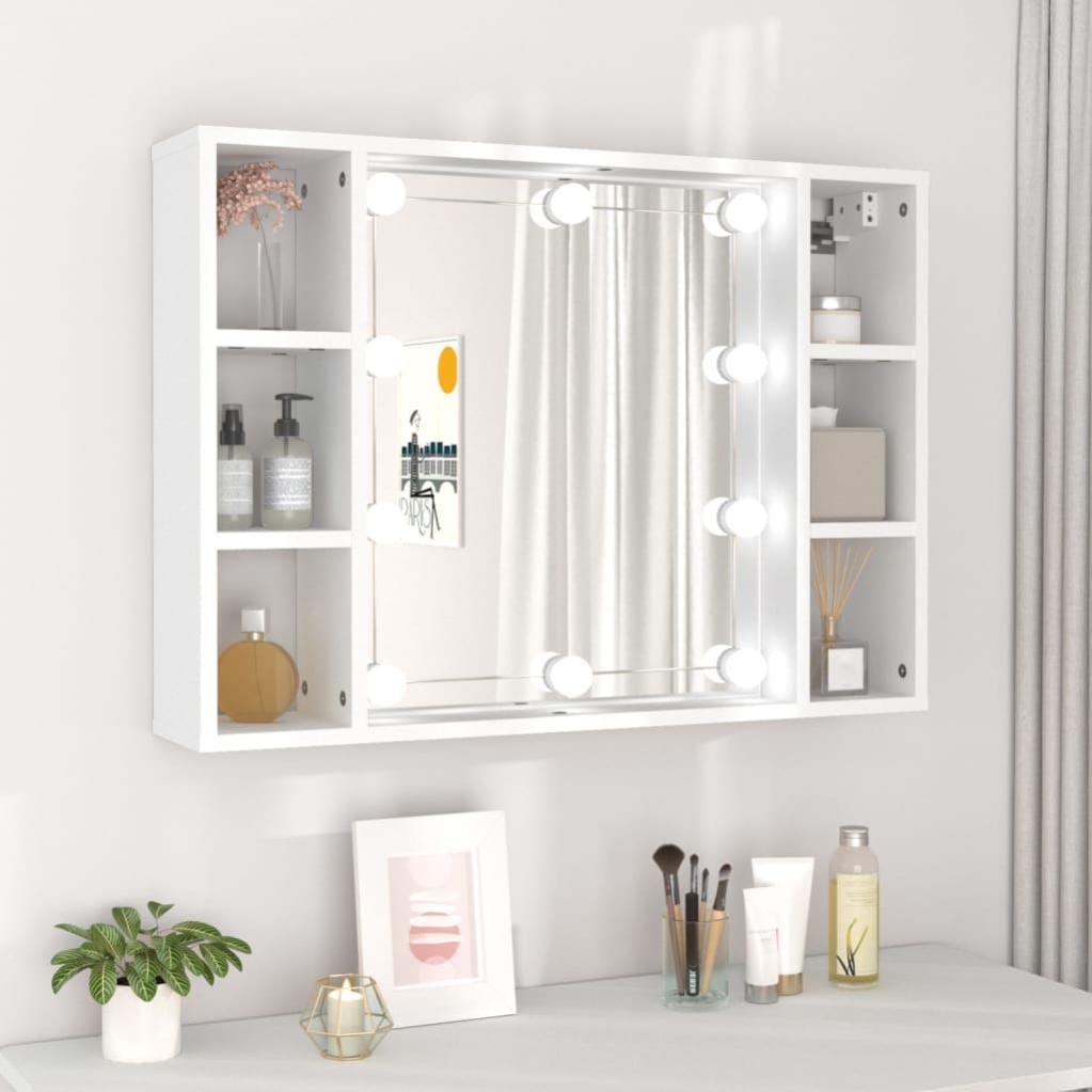 VidaXL Mobile a Specchio con LED Bianco 76x15x55 cm | Leroy Merlin