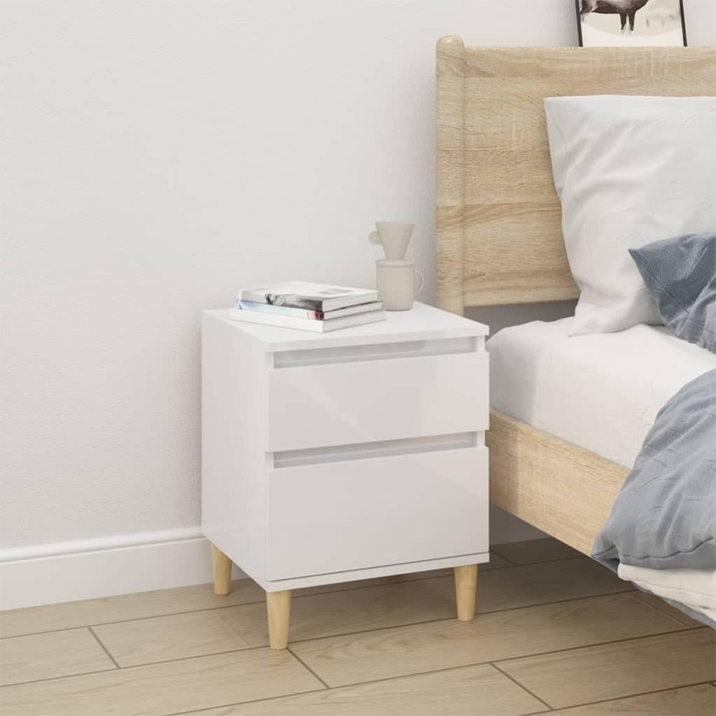 VidaXL Comodino Bianco Lucido 40x35x50 cm | Leroy Merlin
