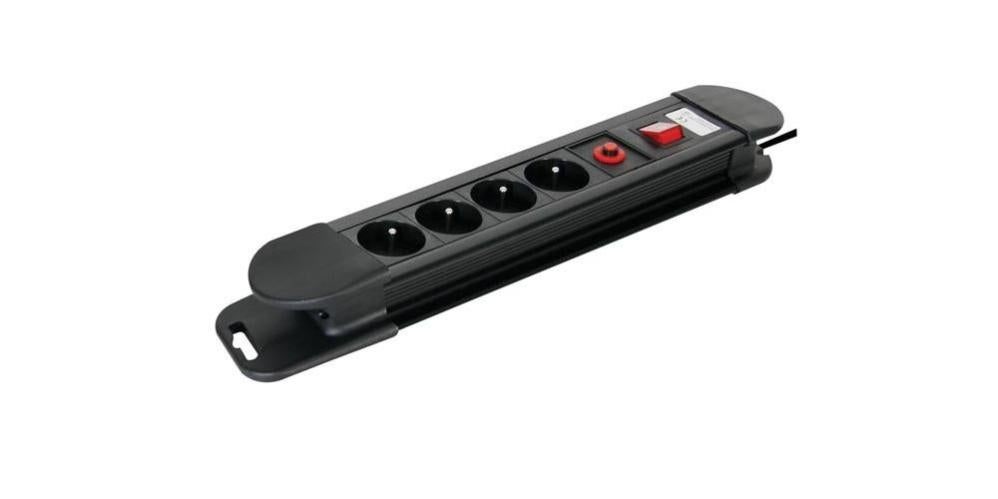Perel 4-WAY SOCKET-OUTLET WITH OVERLOAD PROTECTION- FRENCH SOCKET ...