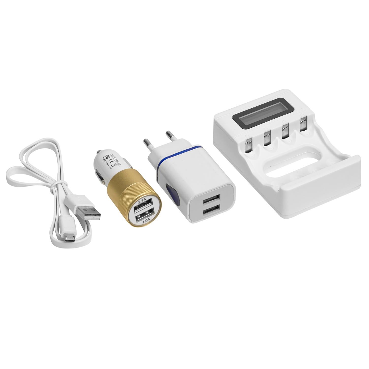 Carregador de bateria Maurer Home / Carro LR6 e LR3 (AA e AAA) | Leroy ...