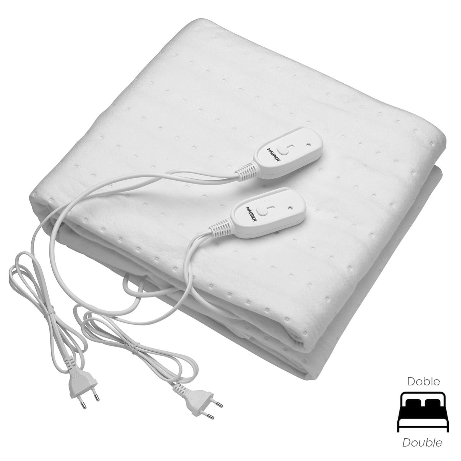 Chauffe-lits Lit Double 160 x 140 cm. 3 Niveaux de Température. Lavable ...