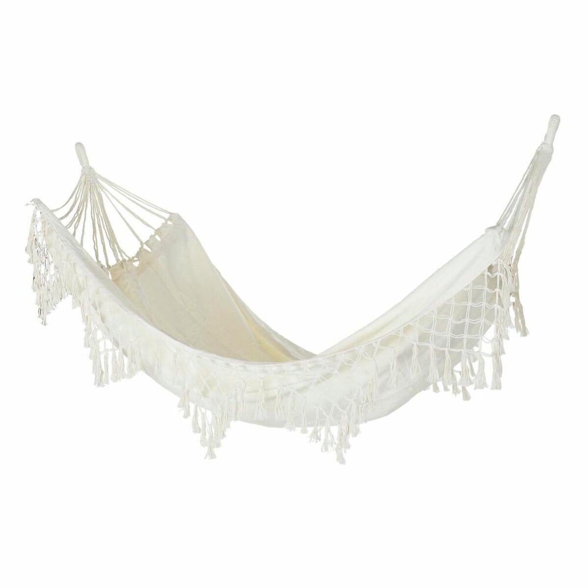 Hamaca DKD Home Decor Beige Poliéster Algodón Aluminio (285 x 130 cm ...