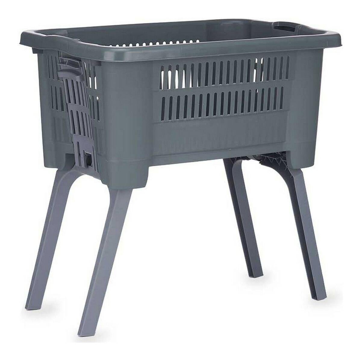 Cesto per i Panni Sporchi Pieghevole Plastica 25 L Bianco/Grigio | Leroy Merlin