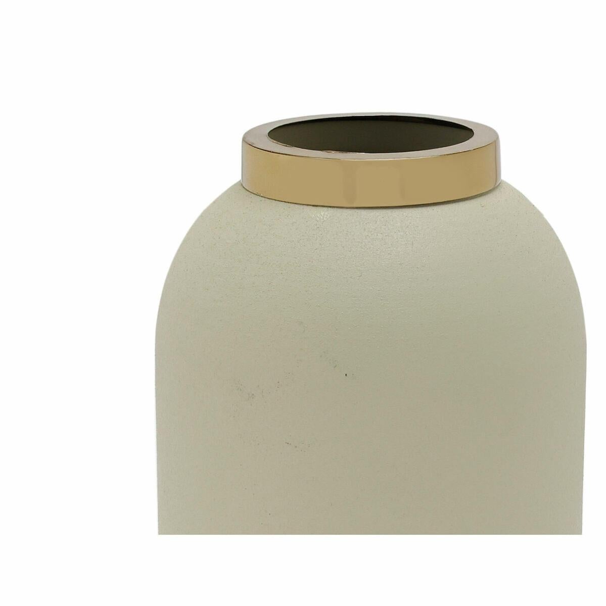 Vaso DKD Home Decor Dorato Bianco Verde Ferro Moderno (2 Unità) (13 x ...