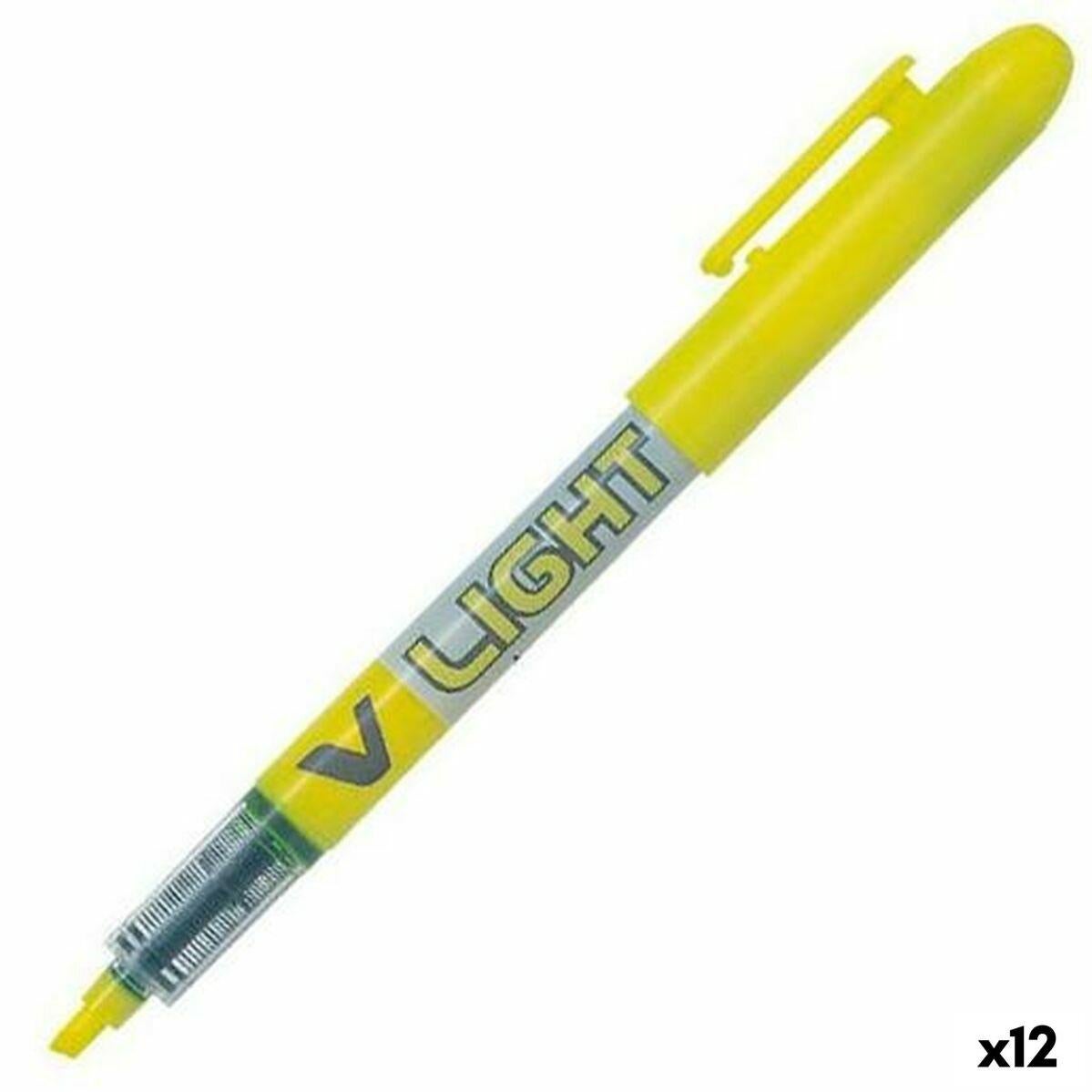 Marqueur fluorescent Pilot V Light Jaune 12 Unités | Leroy Merlin