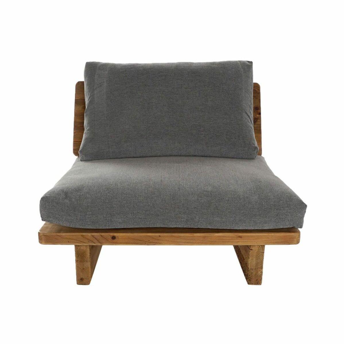 Divano DKD Home Decor Marrone Grigio Poliestere Cotone Legno Pino (95 x ...
