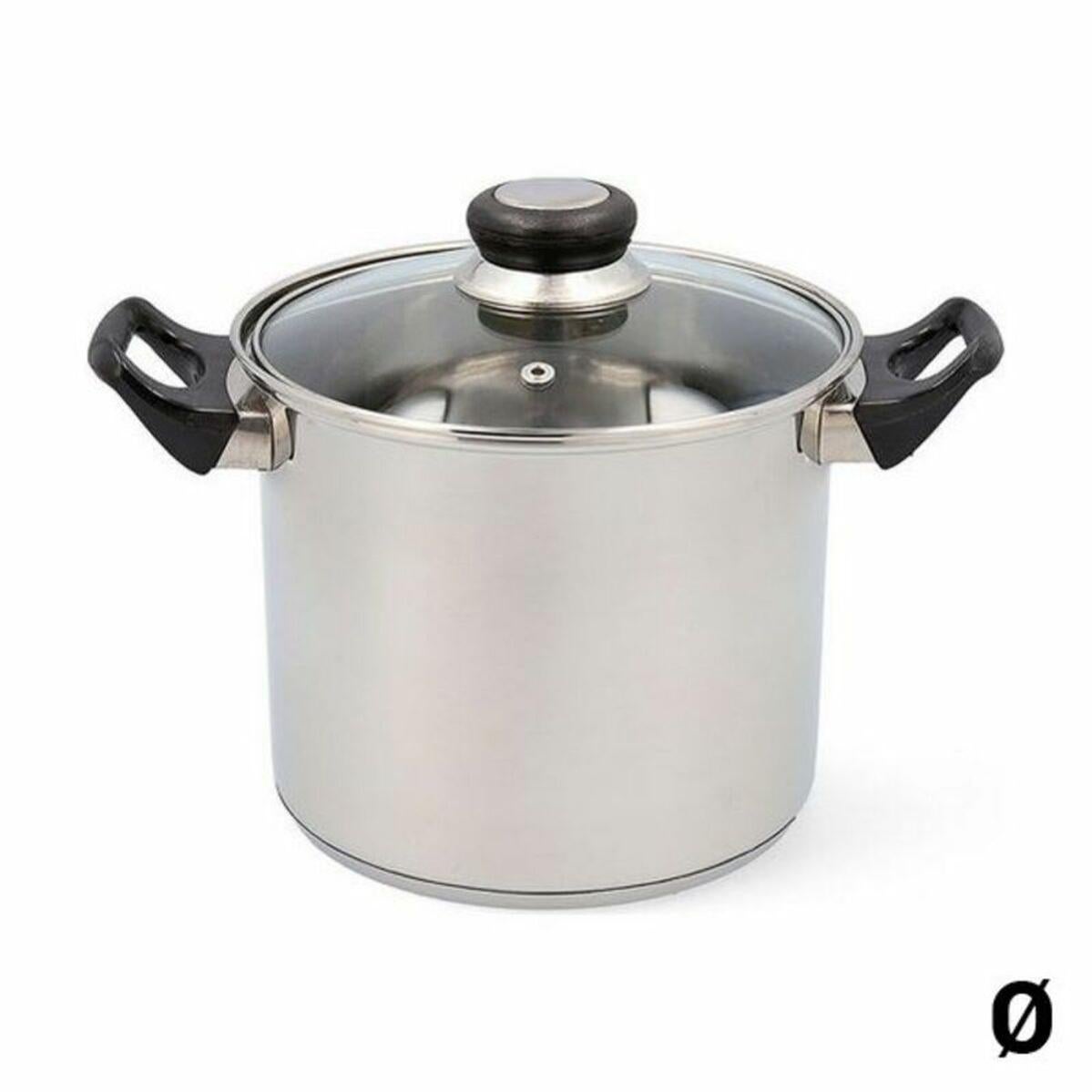 Casserole avec couvercle en verre Quid Habitat Acier inoxydable 20 cm ...
