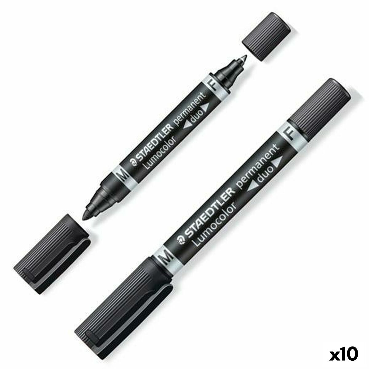 Marqueur permanent Staedtler Lumocolor 348-9 Noir (10 Unités) | Leroy Merlin