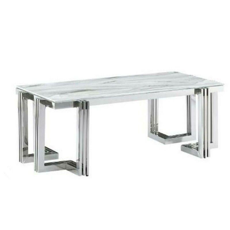 Table DKD Home Decor Verre Acier (120 x 60 x 45 cm) | Leroy Merlin