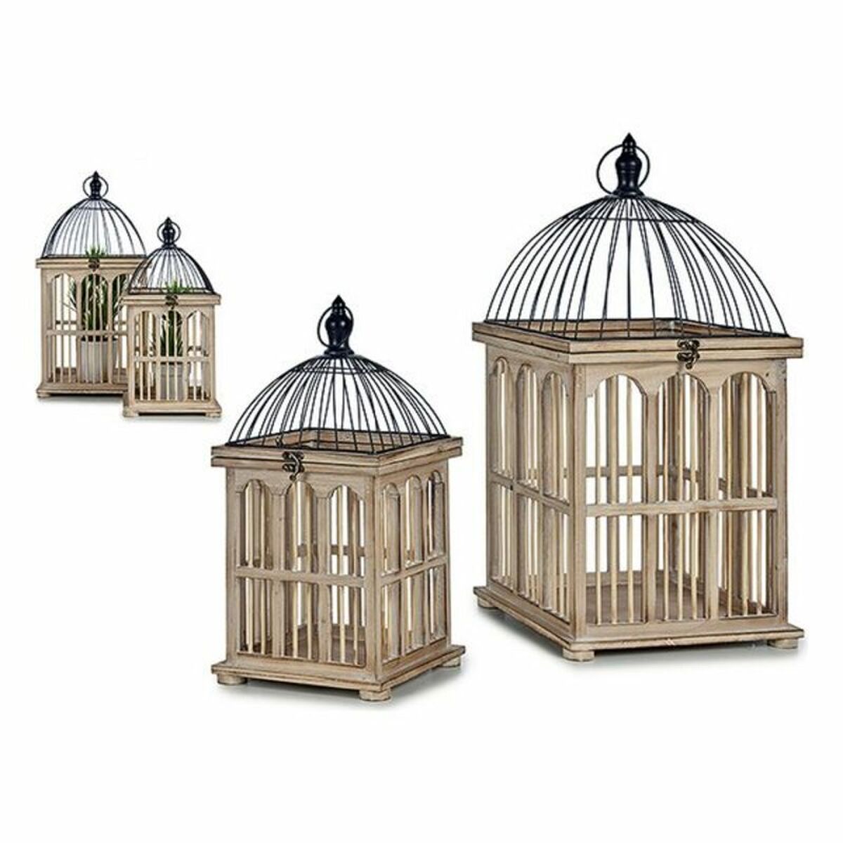 Cage Carré Bois Naturel (2 Pièces) | Leroy Merlin