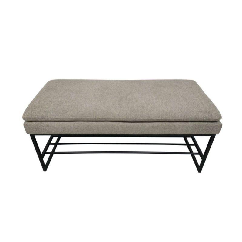 Banc De Pied De Lit Thyann Noir Beige Polyester Fer 80 X 36 X 35 Cm banc-de-pied-de-lit-thyann-noir-beige-polyester-fer-80-x-36-x-35-cm