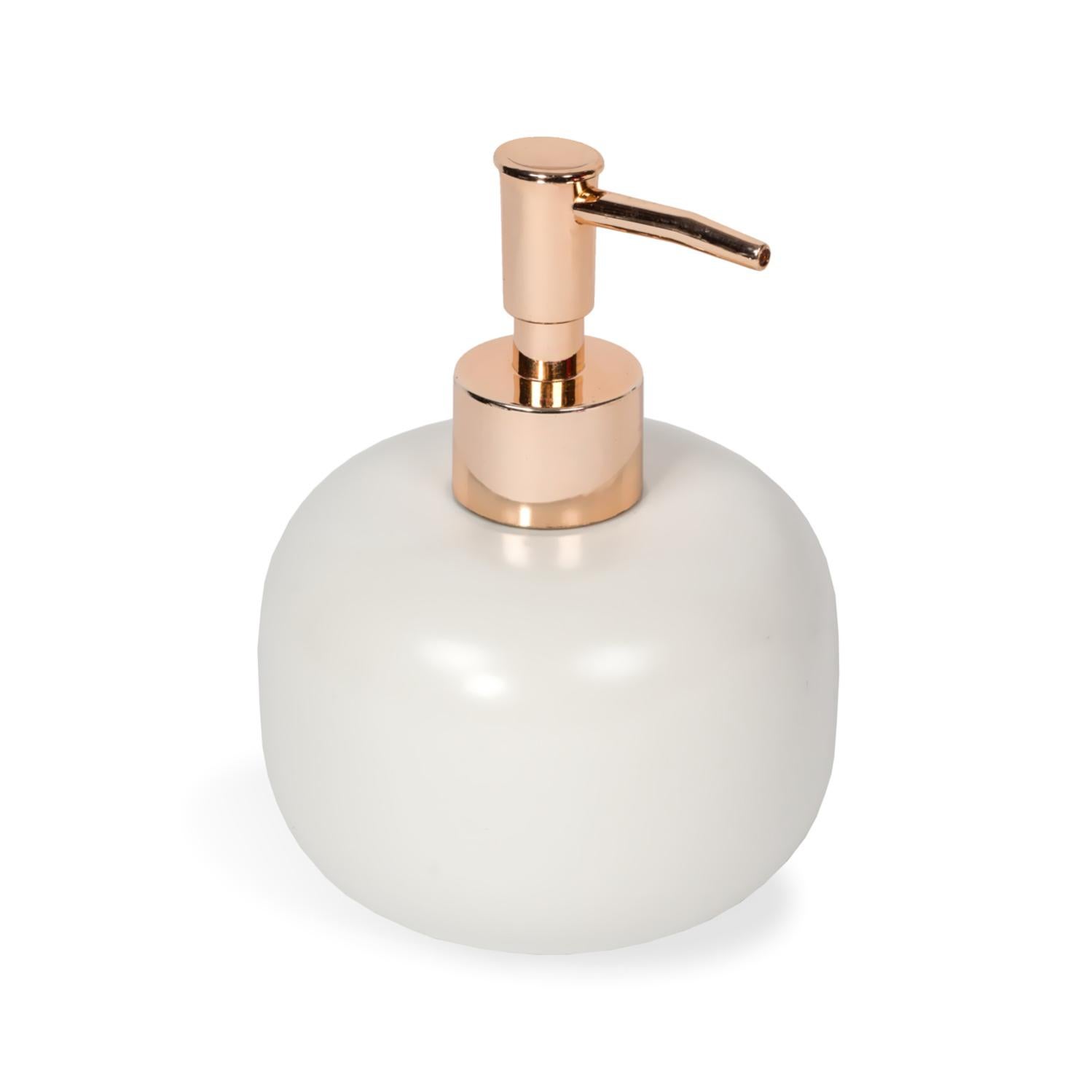 Dispenser Sapone da Appoggio Bianco Perla in Ceramica Mod. Clizia ...