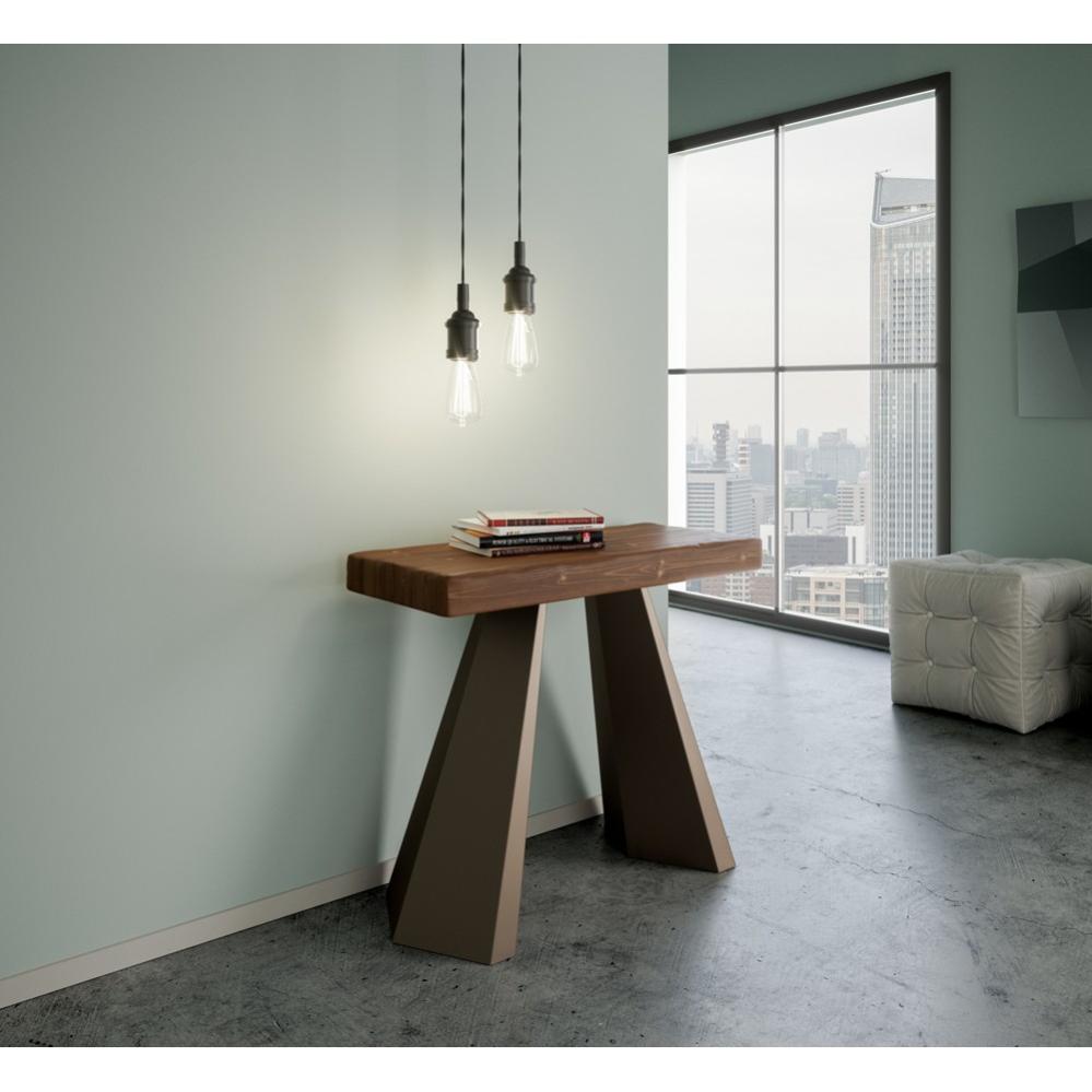 Consolle allungabile diamante di itamoby con struttura in metallo e piano in legno in diverse ...