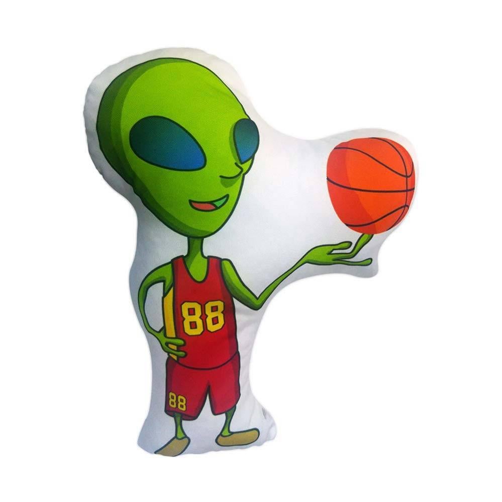 Coussin ludique Calidum alien basketteur 42x50cm Multicolore | Leroy Merlin