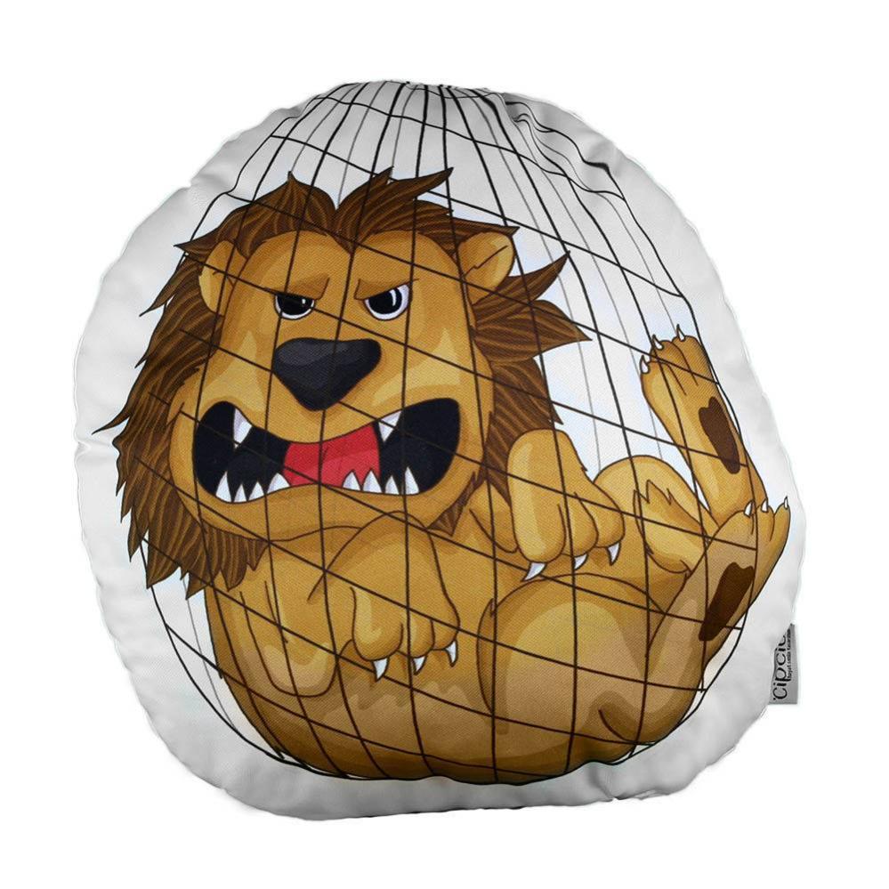 Coussin ludique Calidum lion piégé 43x42cm Multicolore | Leroy Merlin