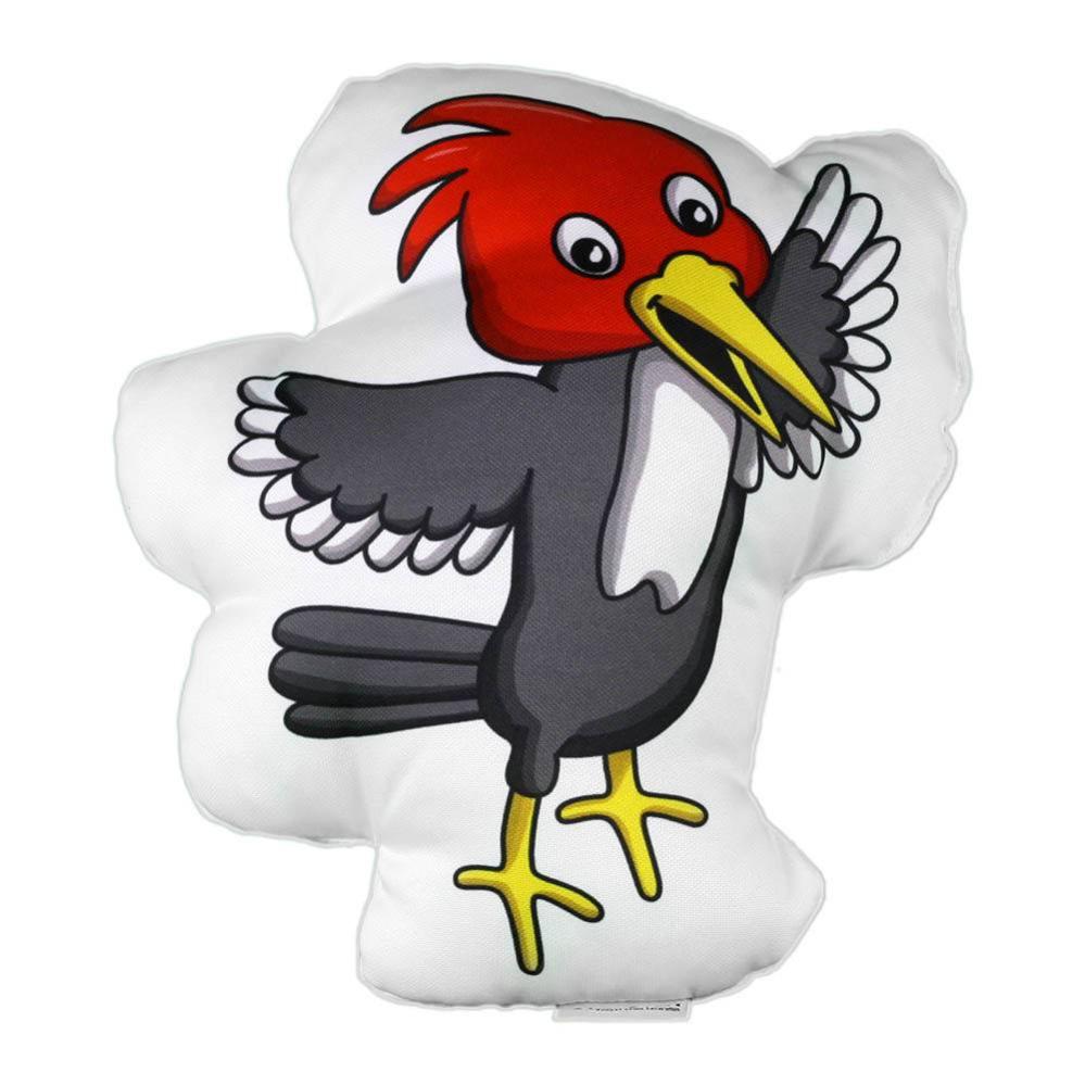 Coussin ludique Calidum oiseau tête rouge 33x28cm Multicolore | Leroy ...