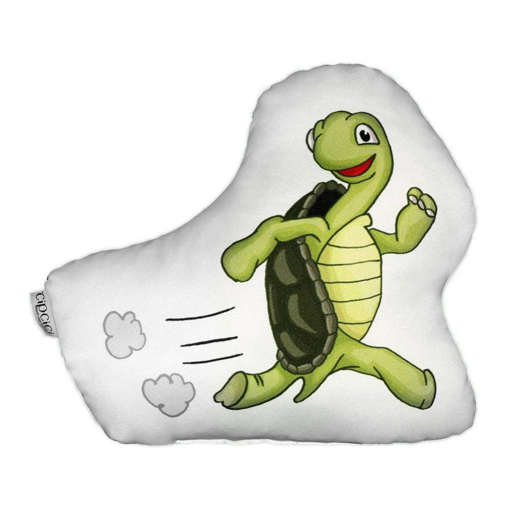Coussin ludique Calidum tortue course 37x35cm Multicolore | Leroy Merlin
