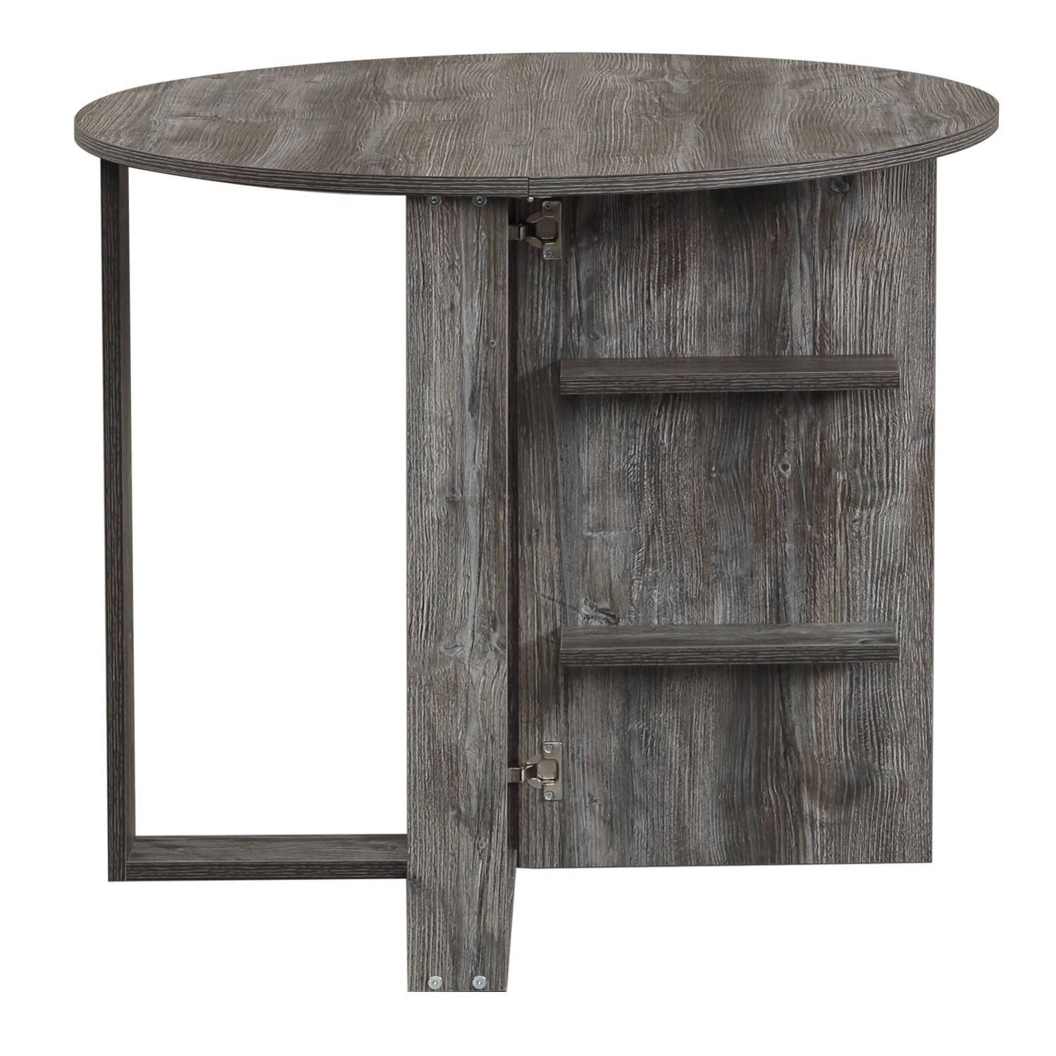 Table console ronde pliable Orothos D90cm Bois Gris | Leroy Merlin