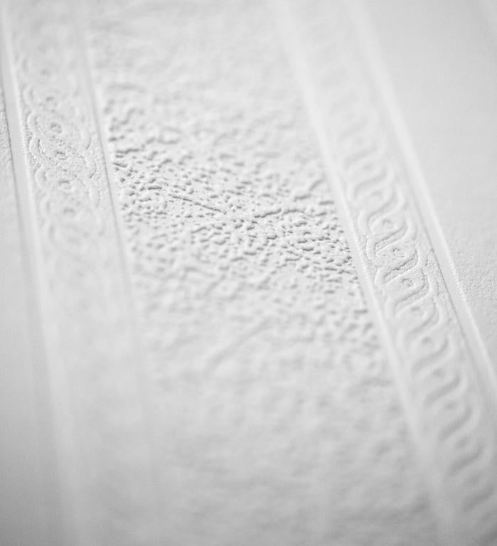 Carta da parati verniciabile lavabile in vinile a righe bianche ...