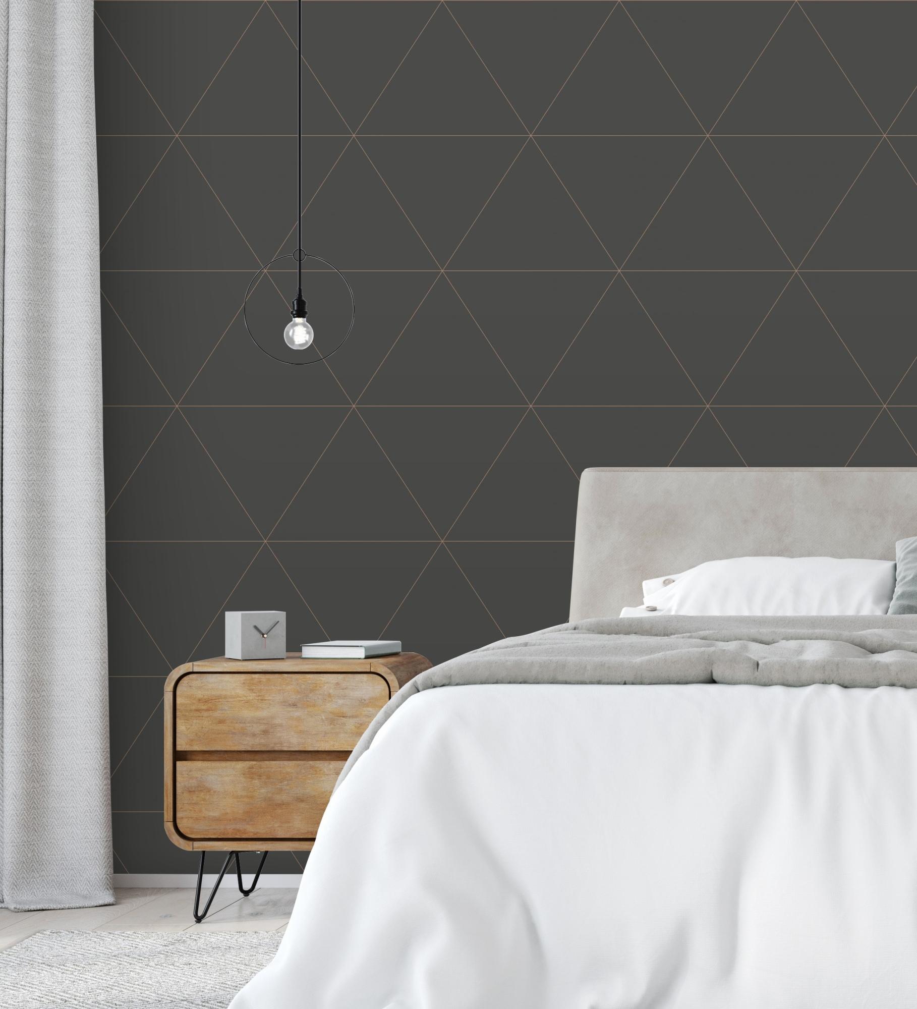 Campione DIN A4 di Carta da parati in vinile ecologico rombi grandi ...