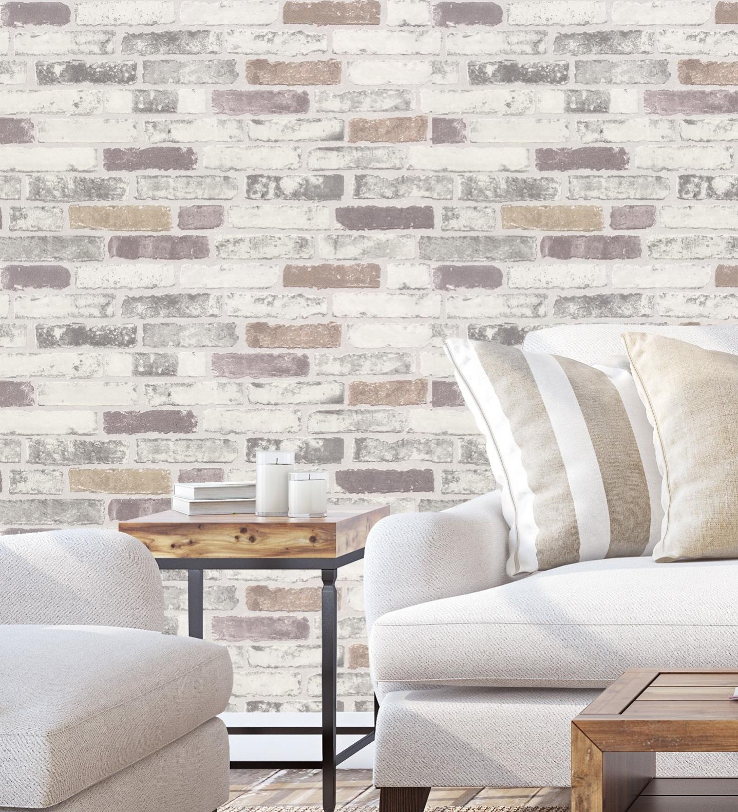 Campione DIN A4 di Carta da parati lavabile in vinile muro di mattoni ...