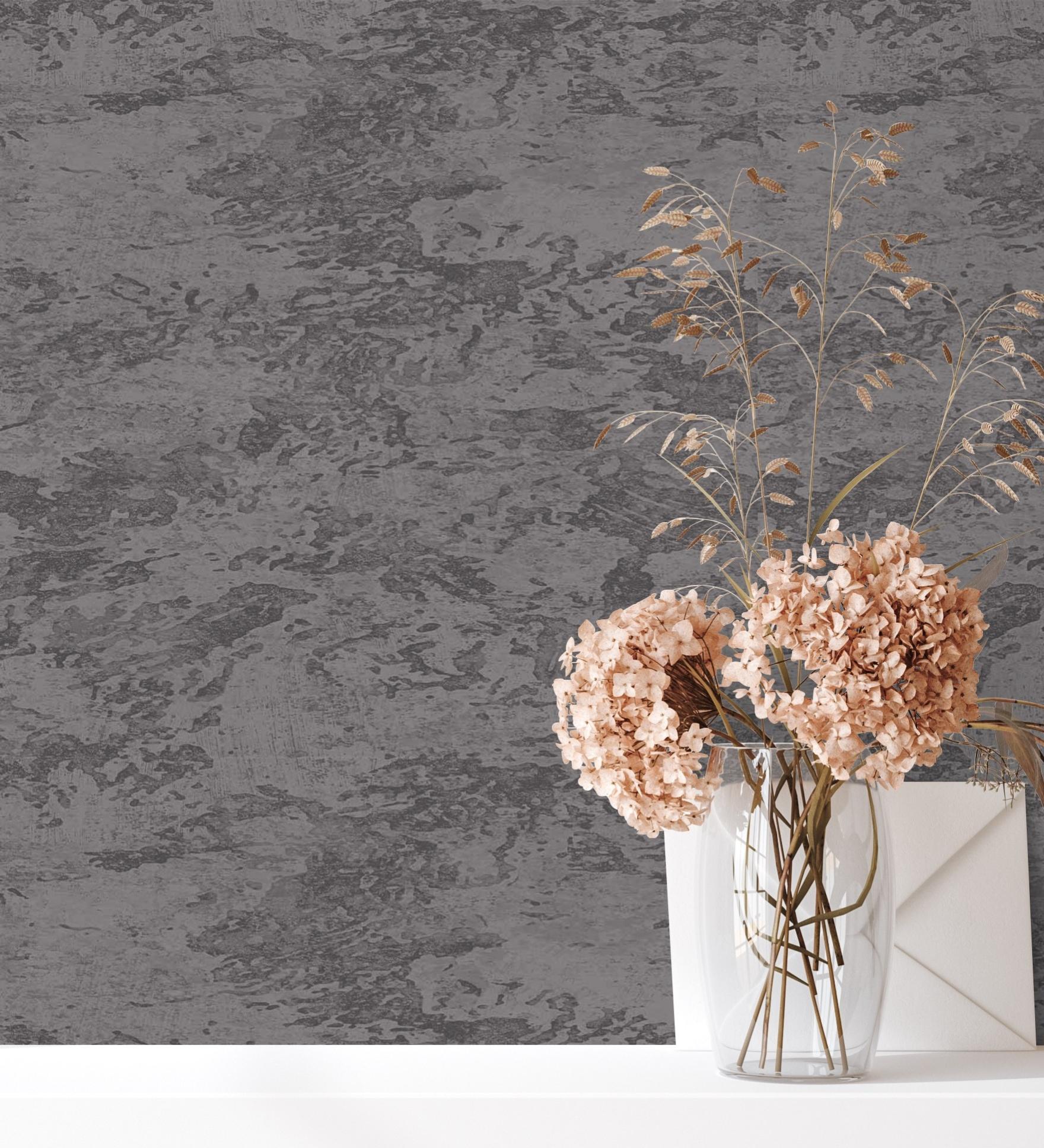 Carta da parati lavabile in vinile di pietra di roccia con texture in ...