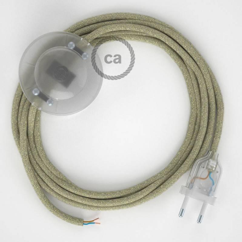 Creative cables - Cordon pour lampadaire, câble RN01 Lin Naturel Neutre ...