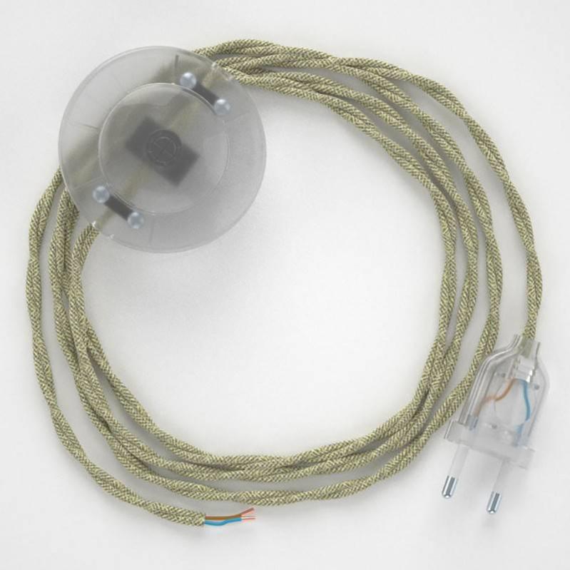 Creative cables - Cordon pour lampadaire, câble TN01 Lin Naturel Neutre ...