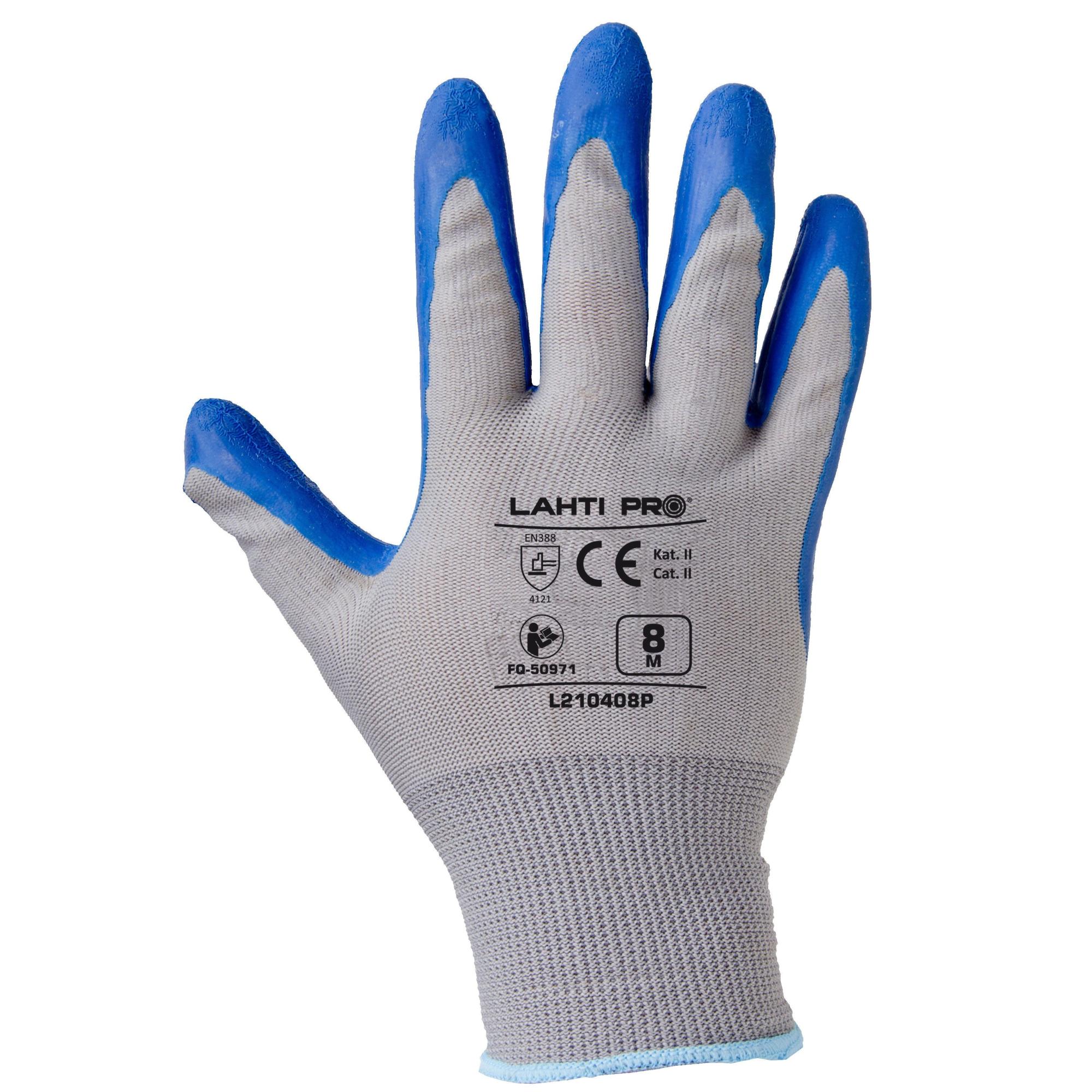 L210407W Gants de sécurité enduits, 7, 12 paires, LahtiPro | Leroy Merlin
