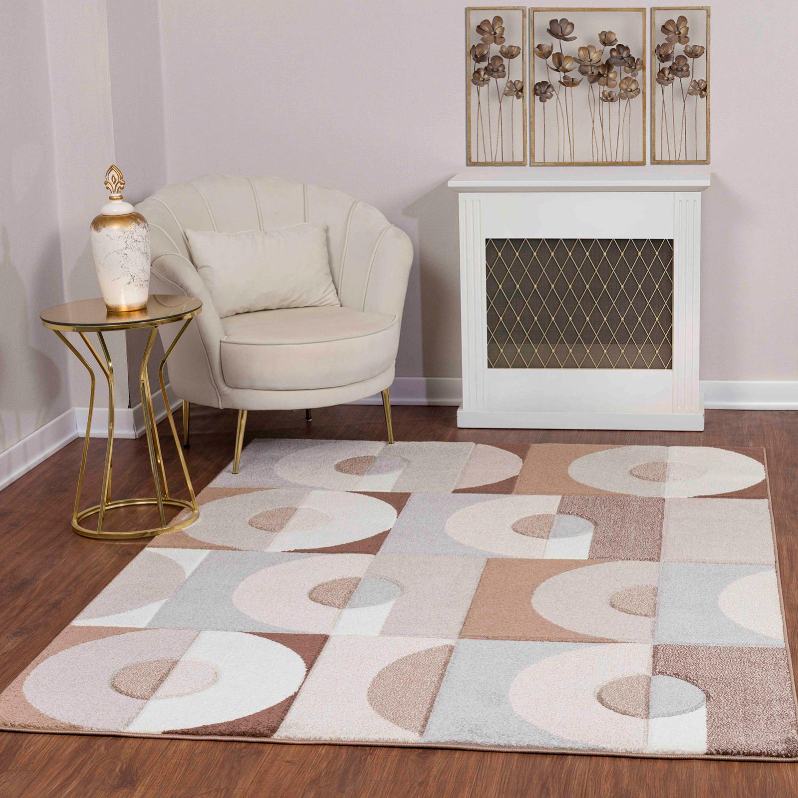 SURYA - Tappeto Scandinavo Retrò WENDY - 200x275cm - Marrone e Beige ...