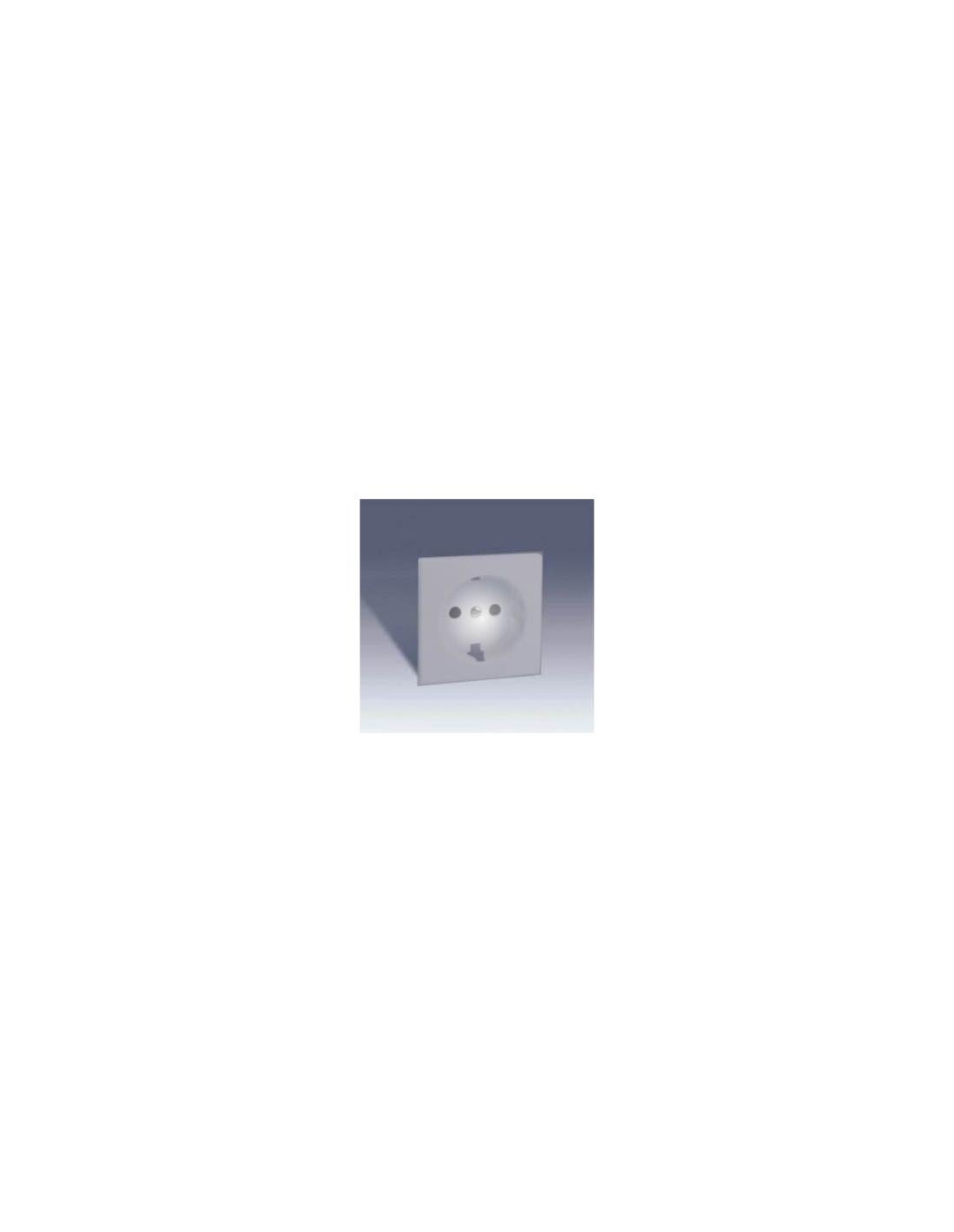 Tapa base de enchufe 2P+TT ALUMINIO Simon 28 28041-63 | Leroy Merlin