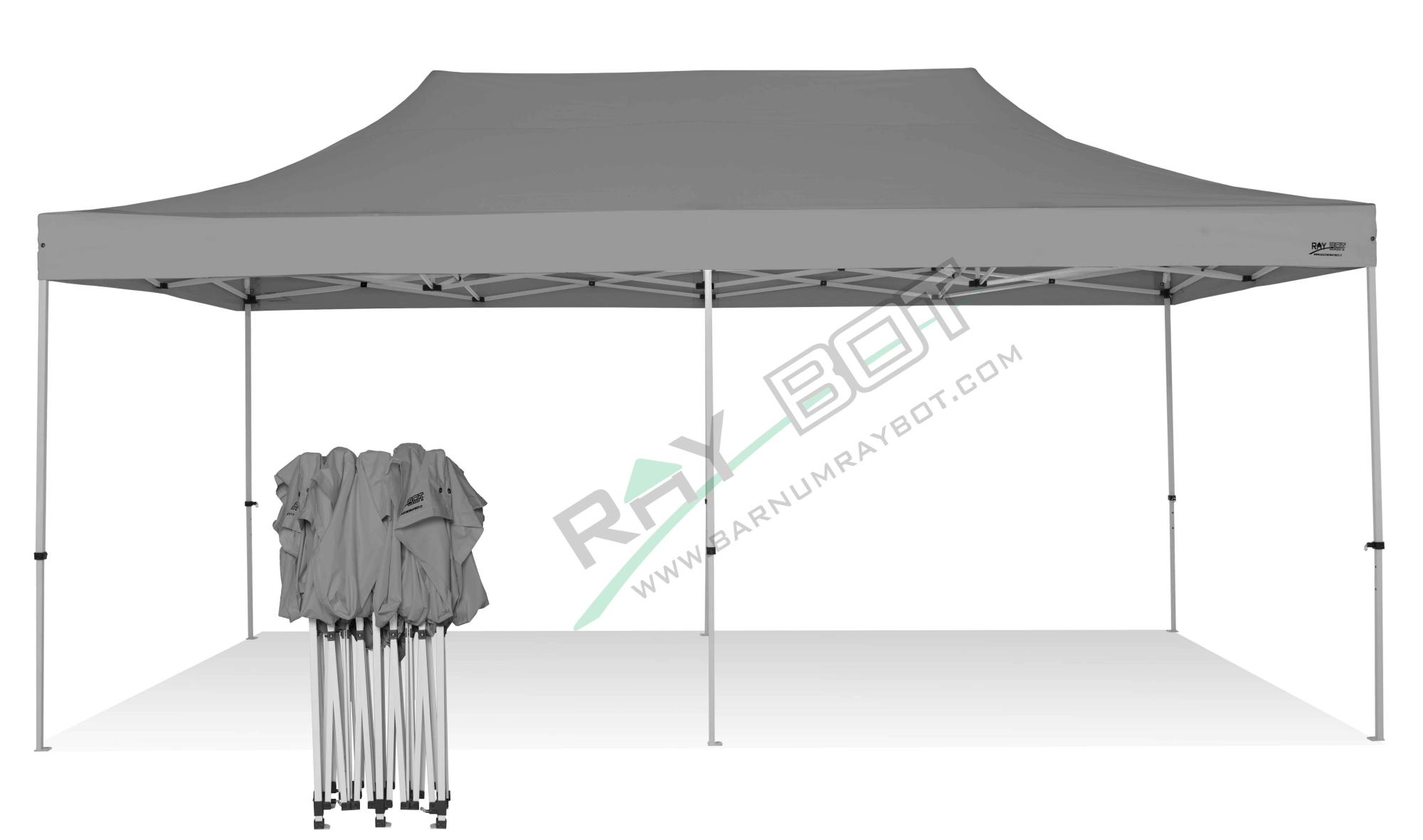Gazebo Pieghevole 6x3 RAY BOT Grigio Professionale Senza Laterali ...