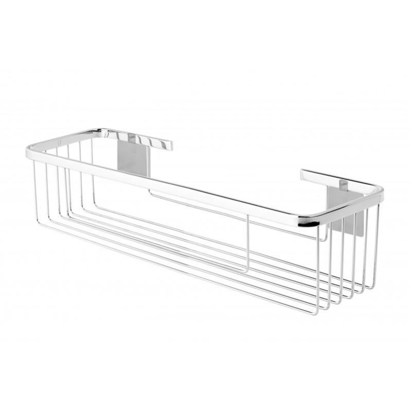 Portagel adhesivo rectangular 40Cm inox cromado brillo | Leroy Merlin