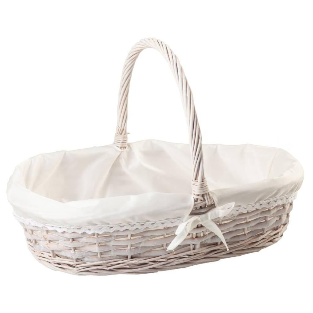 Panier laqué blanc doublé blanc 50x33x30 cm | Leroy Merlin