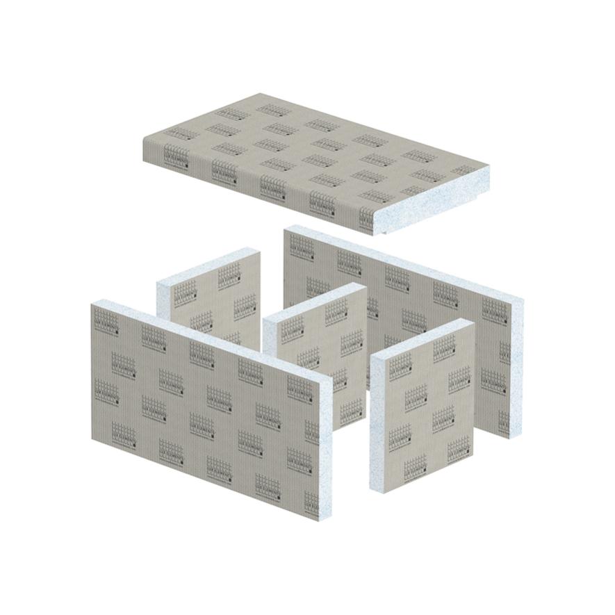 Banquette à carreler pour espace de douche de forme droite en kit ...