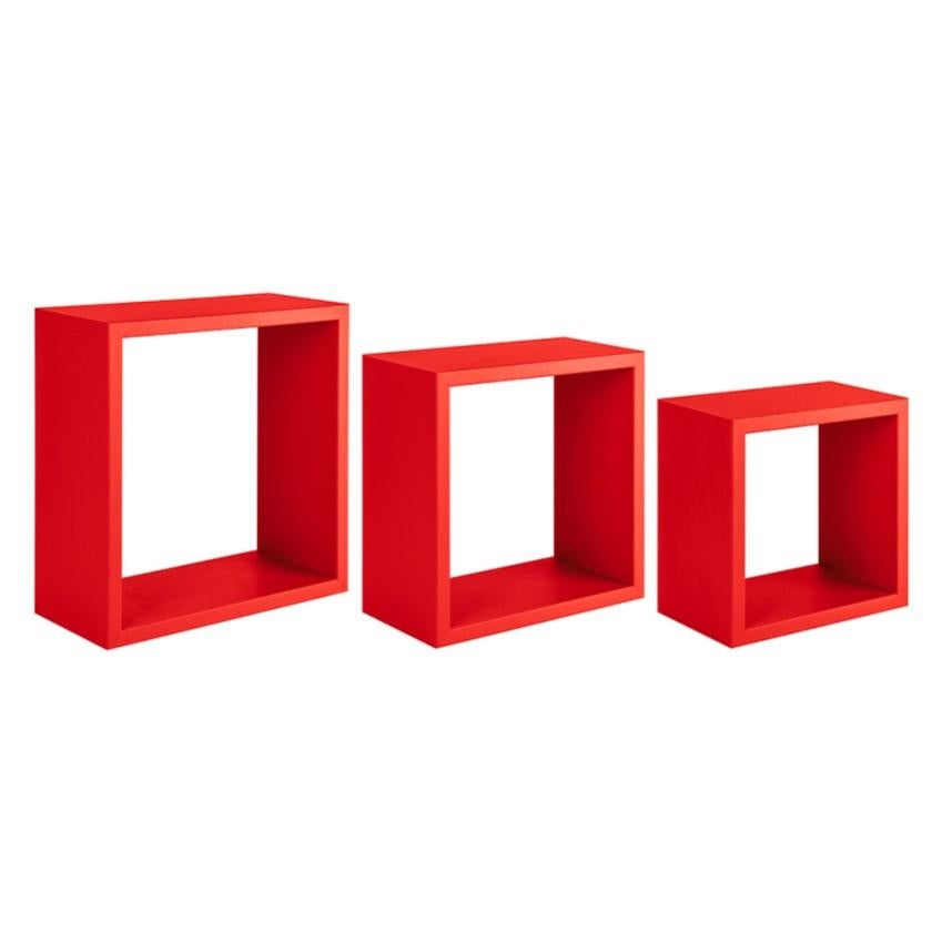 Conjunto de 3 estantes de pared de estante de pared de cubo moderno ...
