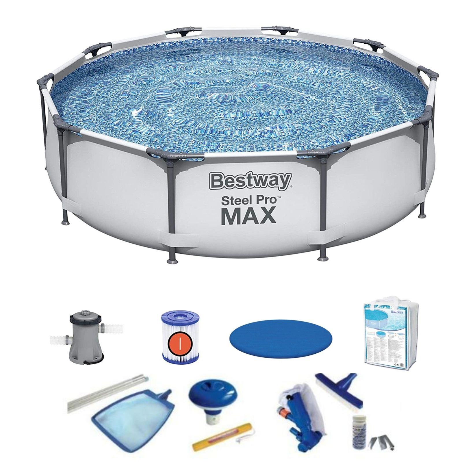 Pack Piscina Fuori Terra Bestway Steel Pro Max 305x100 cm con Pompa ...