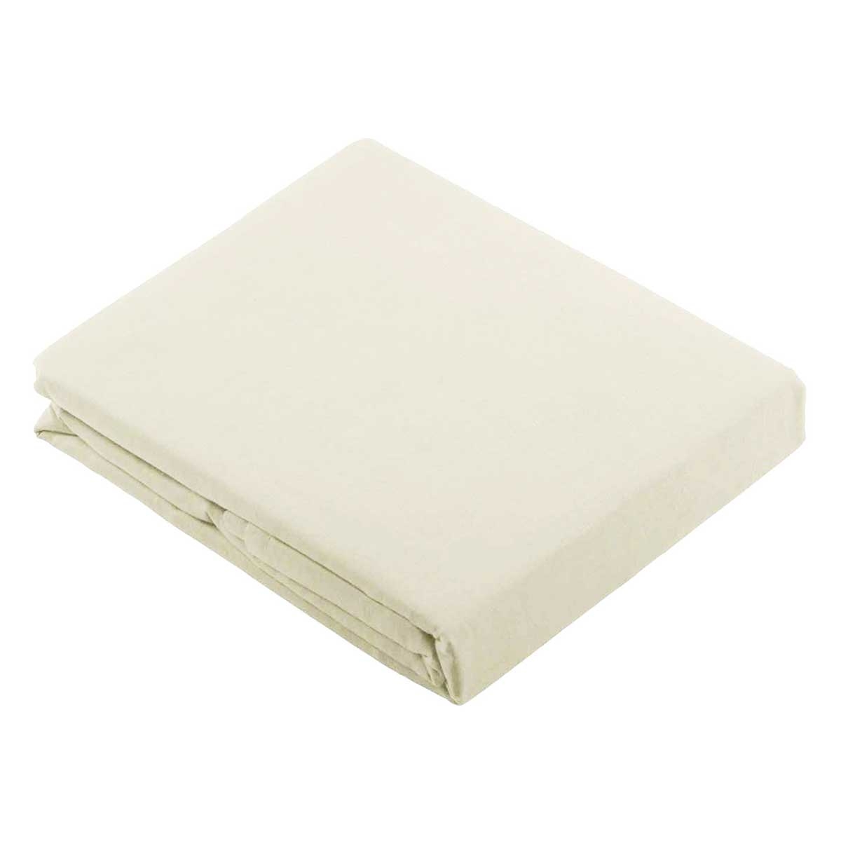 Drap Plat Uni en 100 % Coton - Blanc - 180x290 cm - Coton | Leroy Merlin