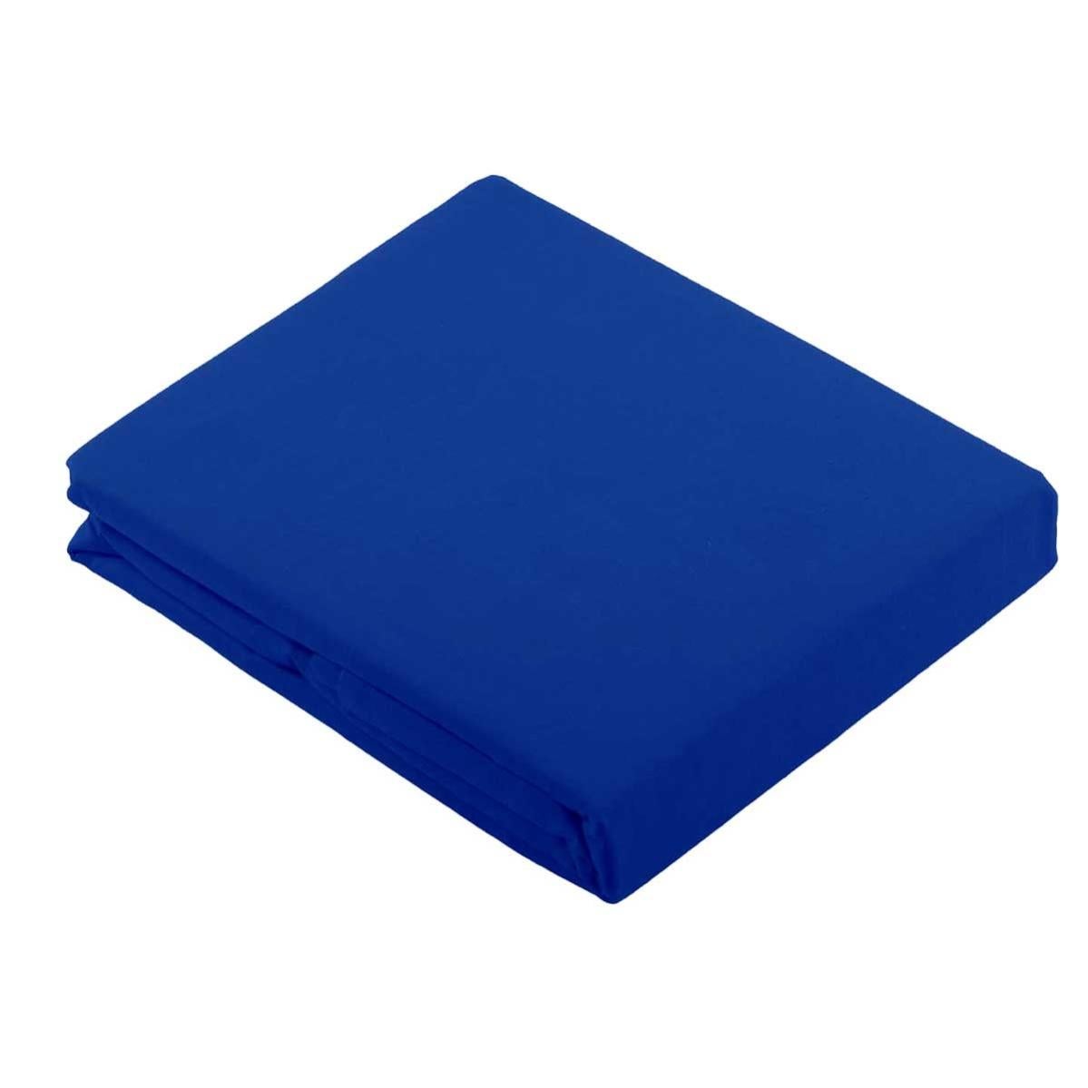 Drap Plat Uni en 100 % Coton - Bleu Encre - 180x290 cm - Coton | Leroy ...