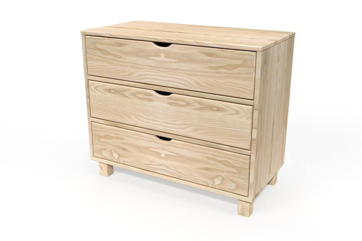 Commode bois 3 tiroirs Cube Transparent | Leroy Merlin