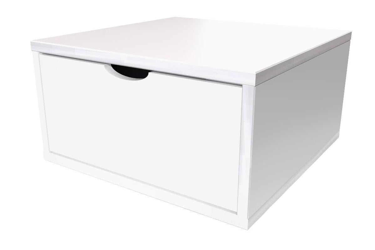 Cube de rangement bois 50x50 cm + tiroir Blanc | Leroy Merlin