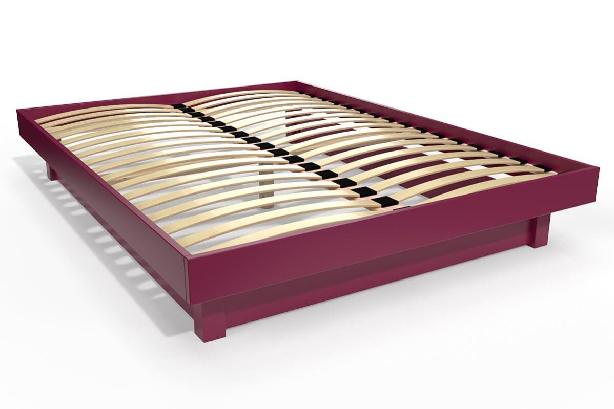 Letto a piattaforma in legno massiccio 2 posti, Colore: Prugna ...