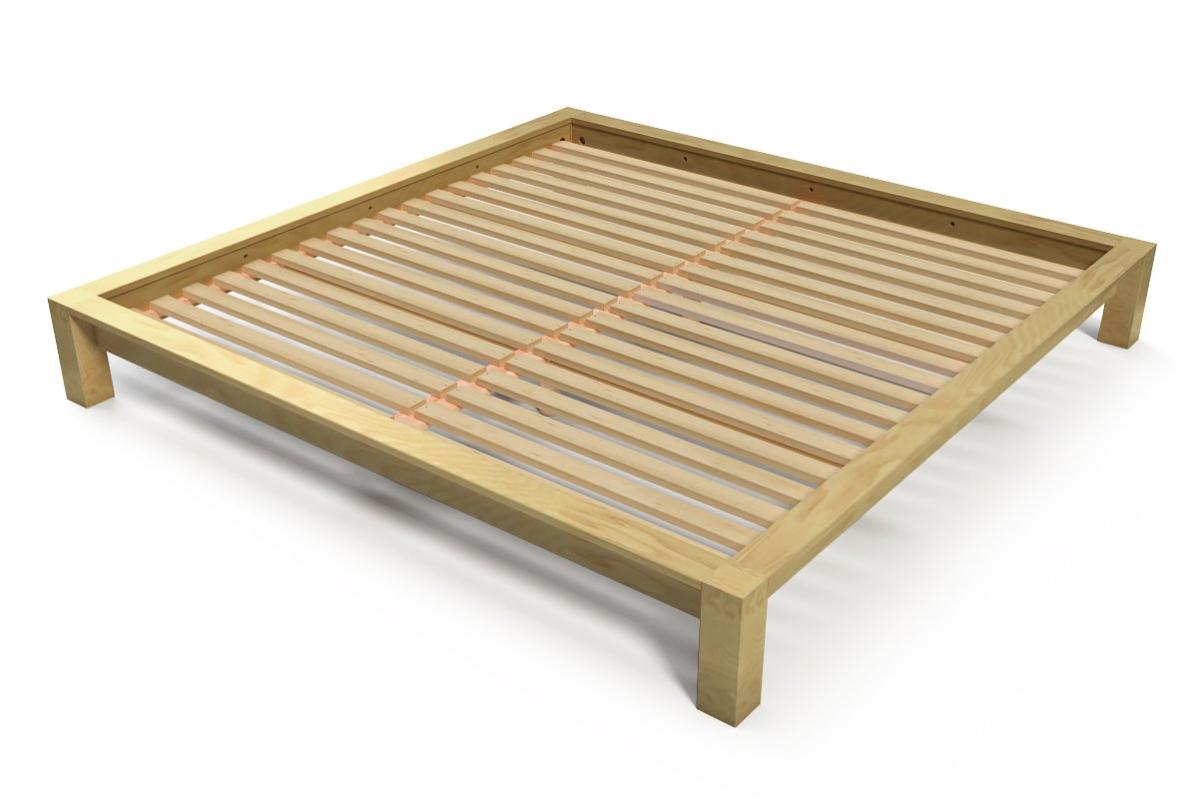 Lit King Size 200x200 bois massif 200x200 Orange / cuivré | Leroy Merlin