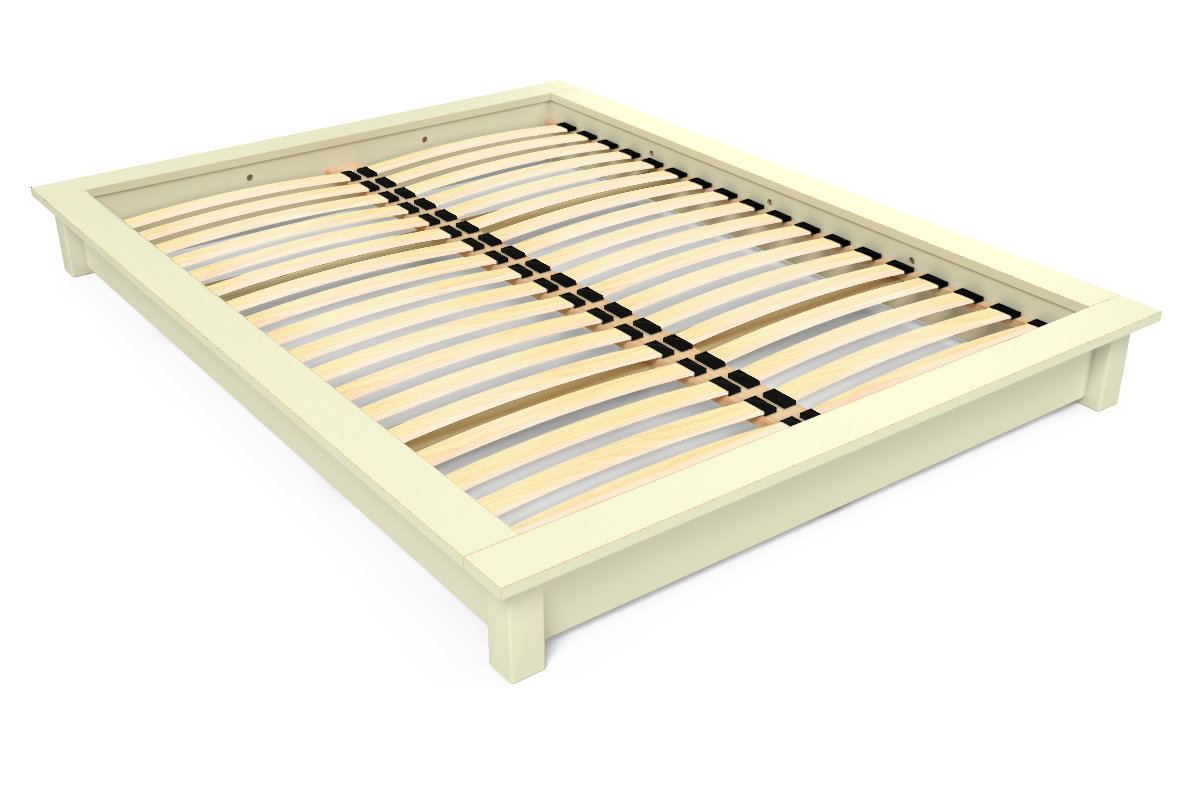 Lit futon 2 places bois massif Solido 140x200 Beige | Leroy Merlin