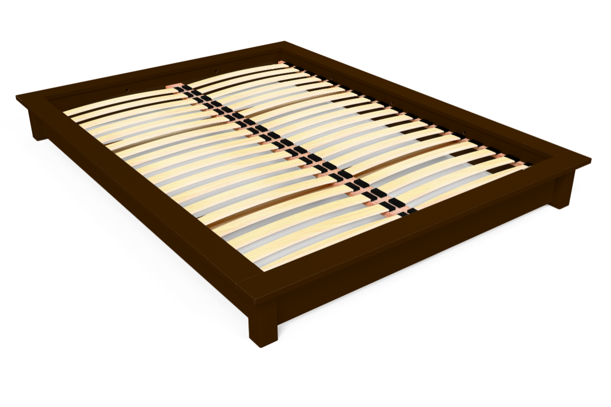 Letto futon 2 posti in legno massiccio Solido, Colore: Wengé ...