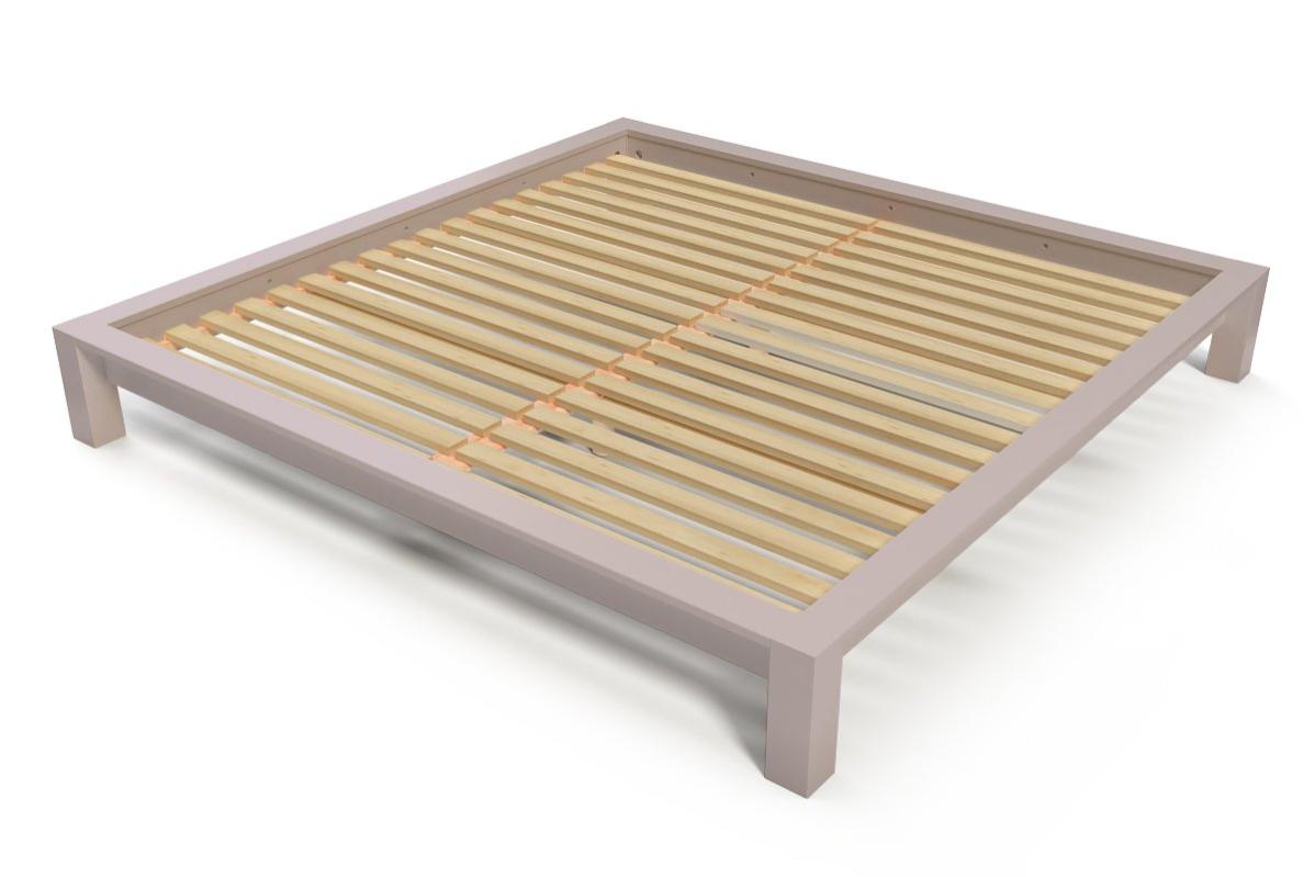 Lit King Size 200x200 bois massif 200x200 Violet | Leroy Merlin