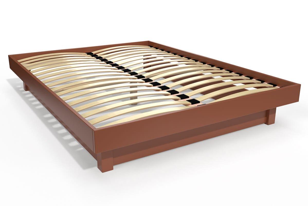 Lit plateforme 2 places bois massif 140x200 Marron | Leroy Merlin