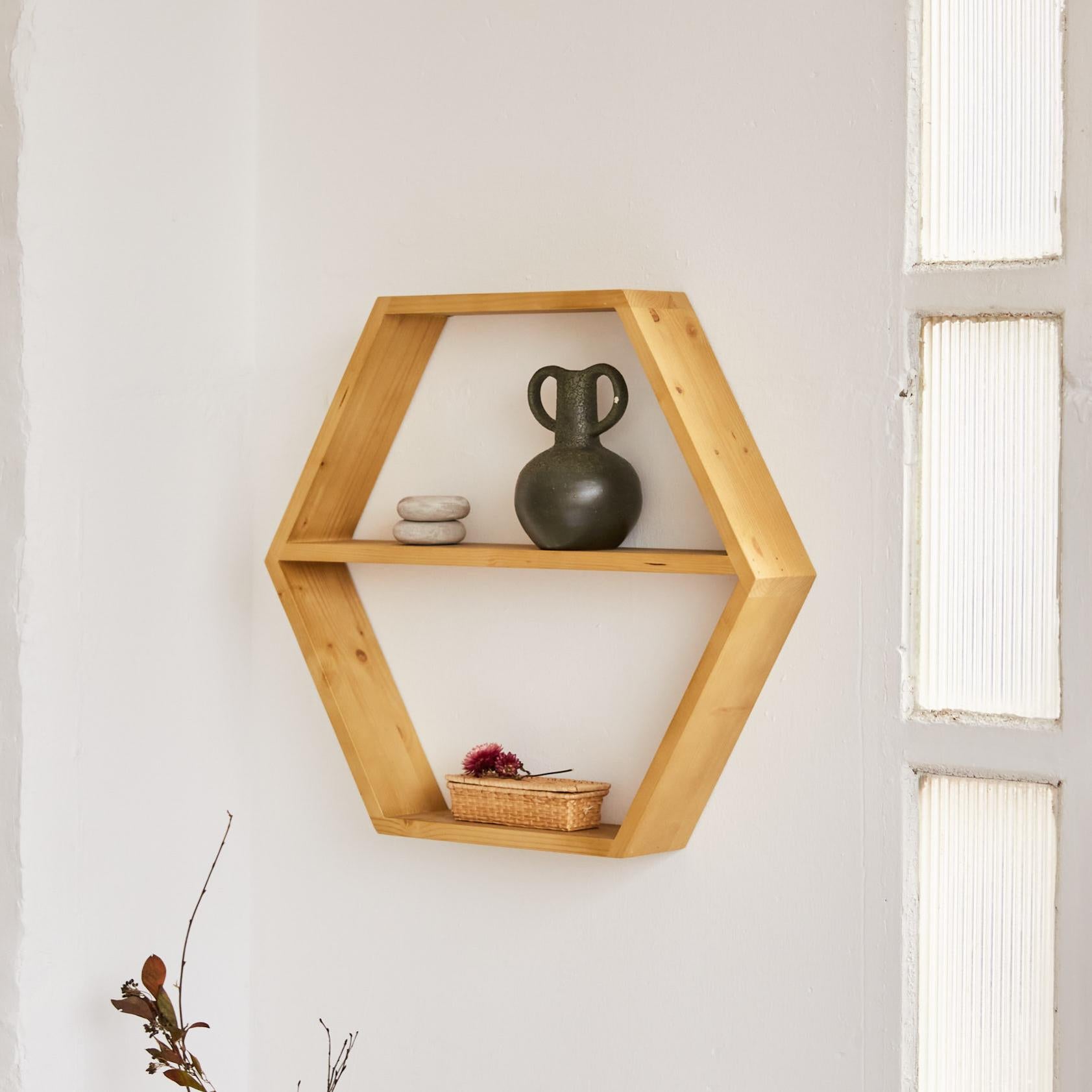 Etagere Hexagonale Bois